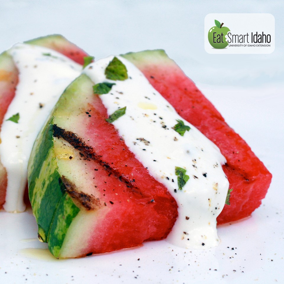 Grilled Watermelon w Yogurt Sauce – IN THE KITCHEN